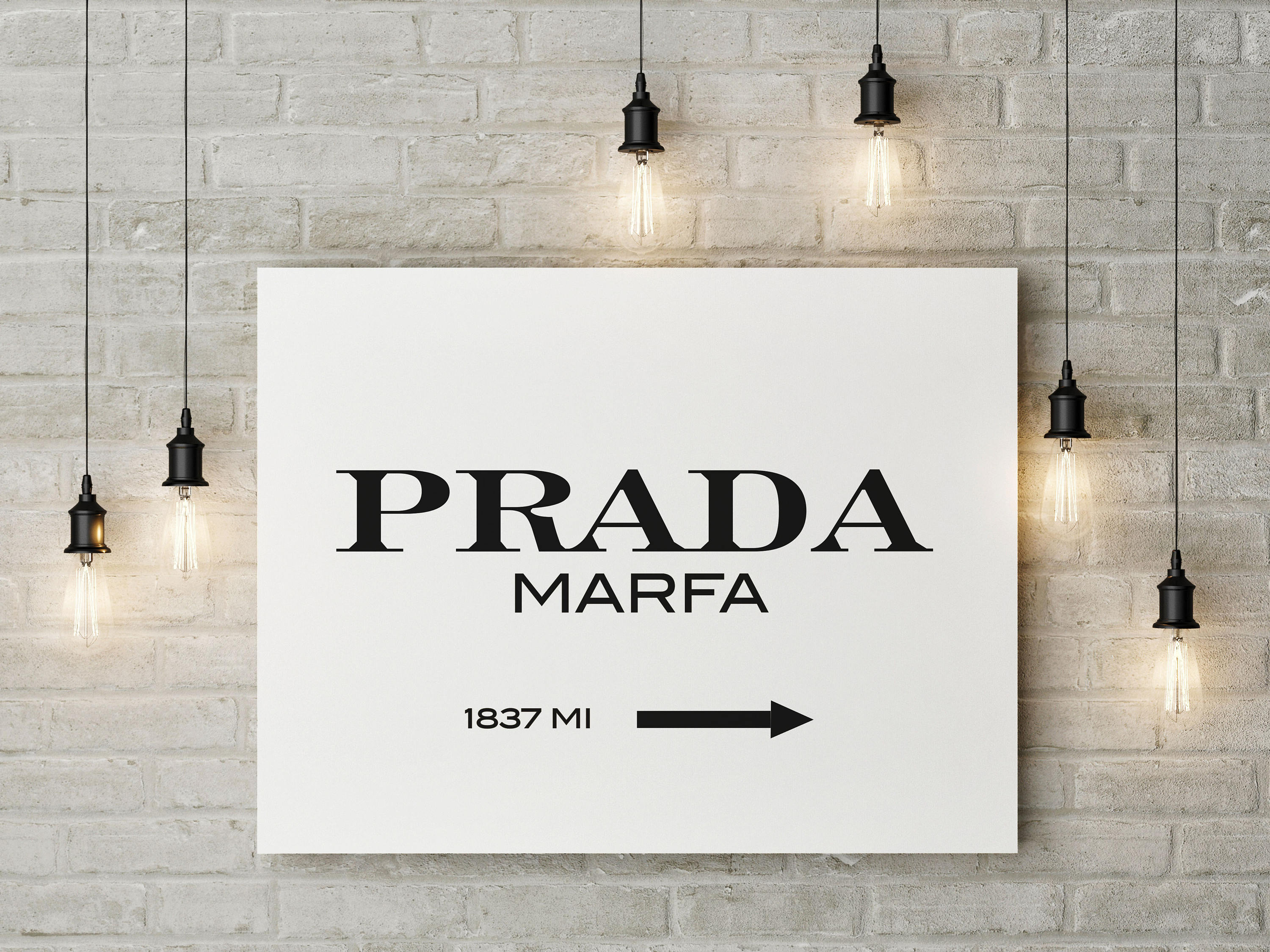 Prada poster Prada Marfa print Modern print Fashion print | Etsy