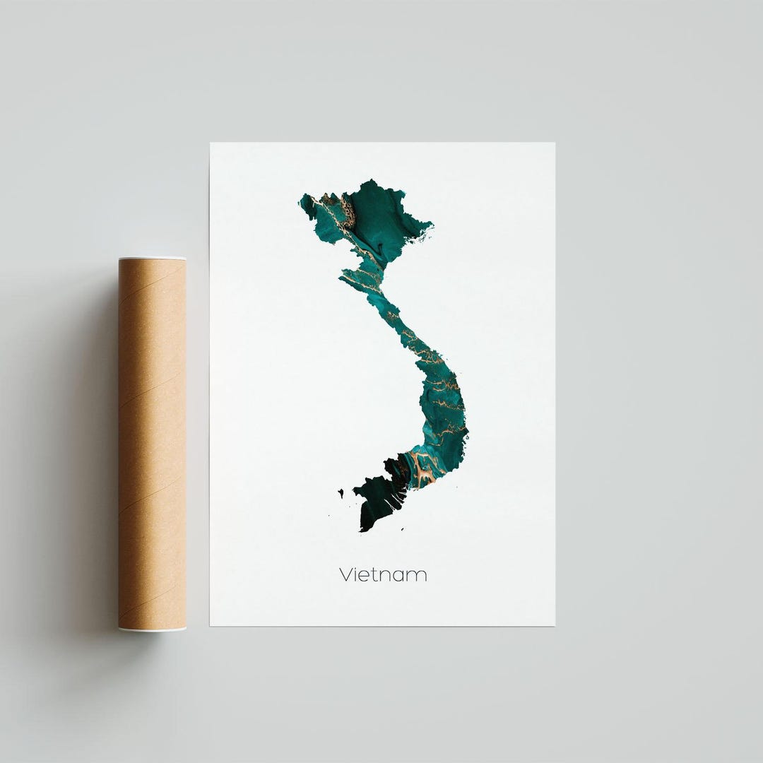 Vietnam Print Poster Vietnam Art Vietnam Travel Map Vietnam Print ...