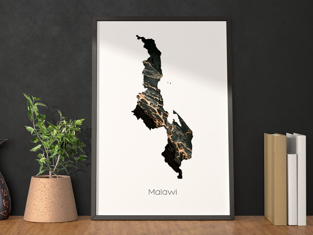 Malawi Print Poster Malawi Art Malawi Travel Map Malawi Print - Etsy