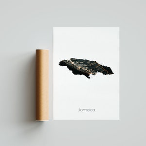 Jamaica Print Poster Jamaica Art Jamaica Travel Map Jamaica Print ...
