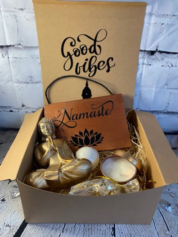 Personalised Buddha / Namaste gift box ..Can personalise the - Etsy España