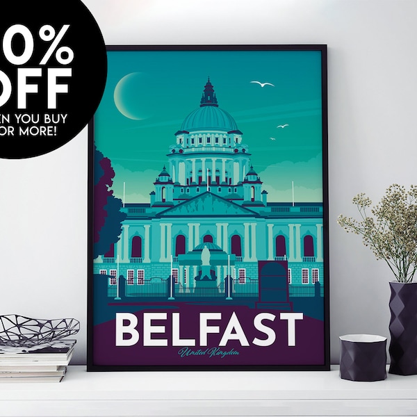 Belfast Poster - Etsy UK