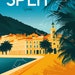 Split Travel Poster, Croatia Print, Vintage, Memento, Souvenir, Travel ...