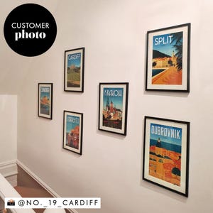 Split Travel Poster, Croatia Print, Vintage, Memento, Souvenir, Travel ...