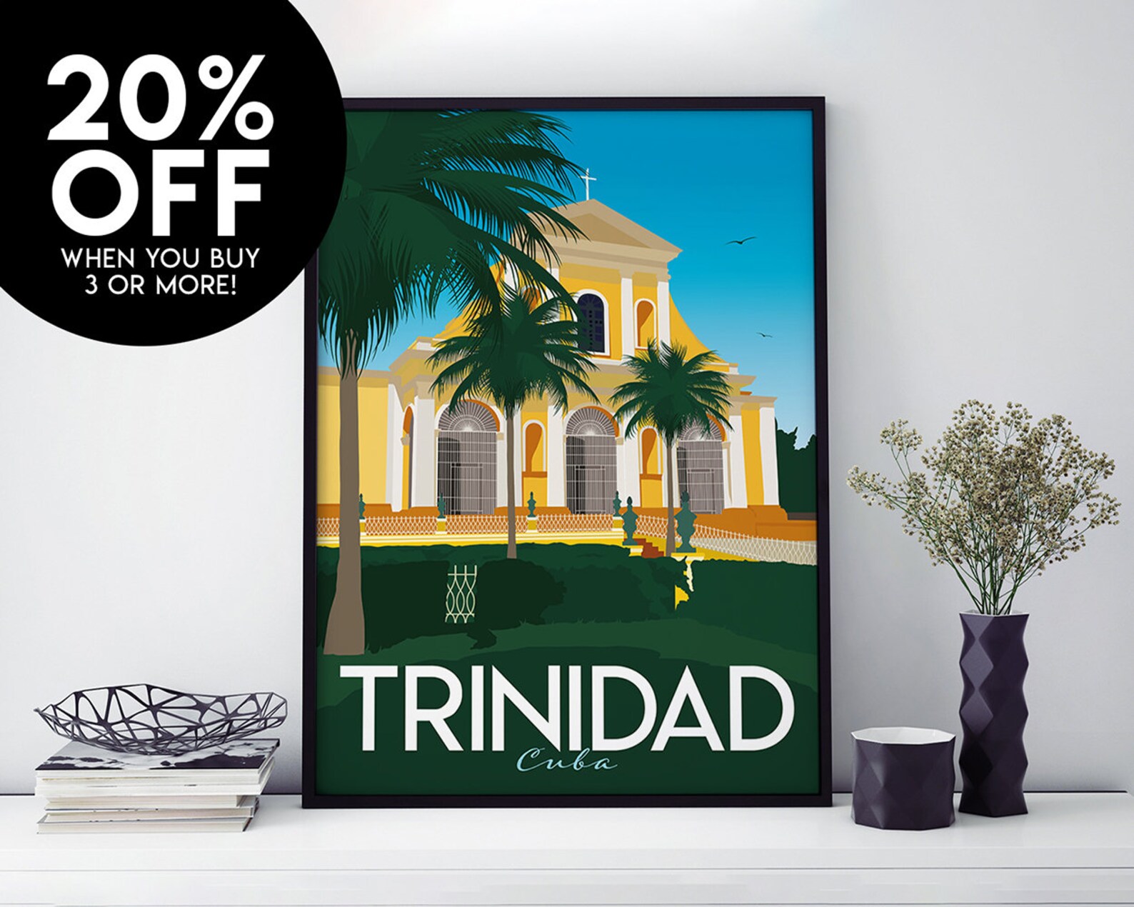 Trinidad Travel Poster Print Vintage Cuba Memento - Etsy UK