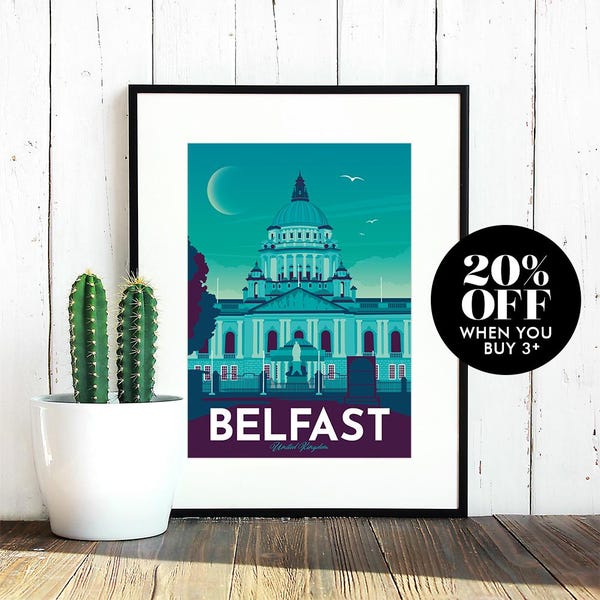 Belfast Poster - Etsy UK