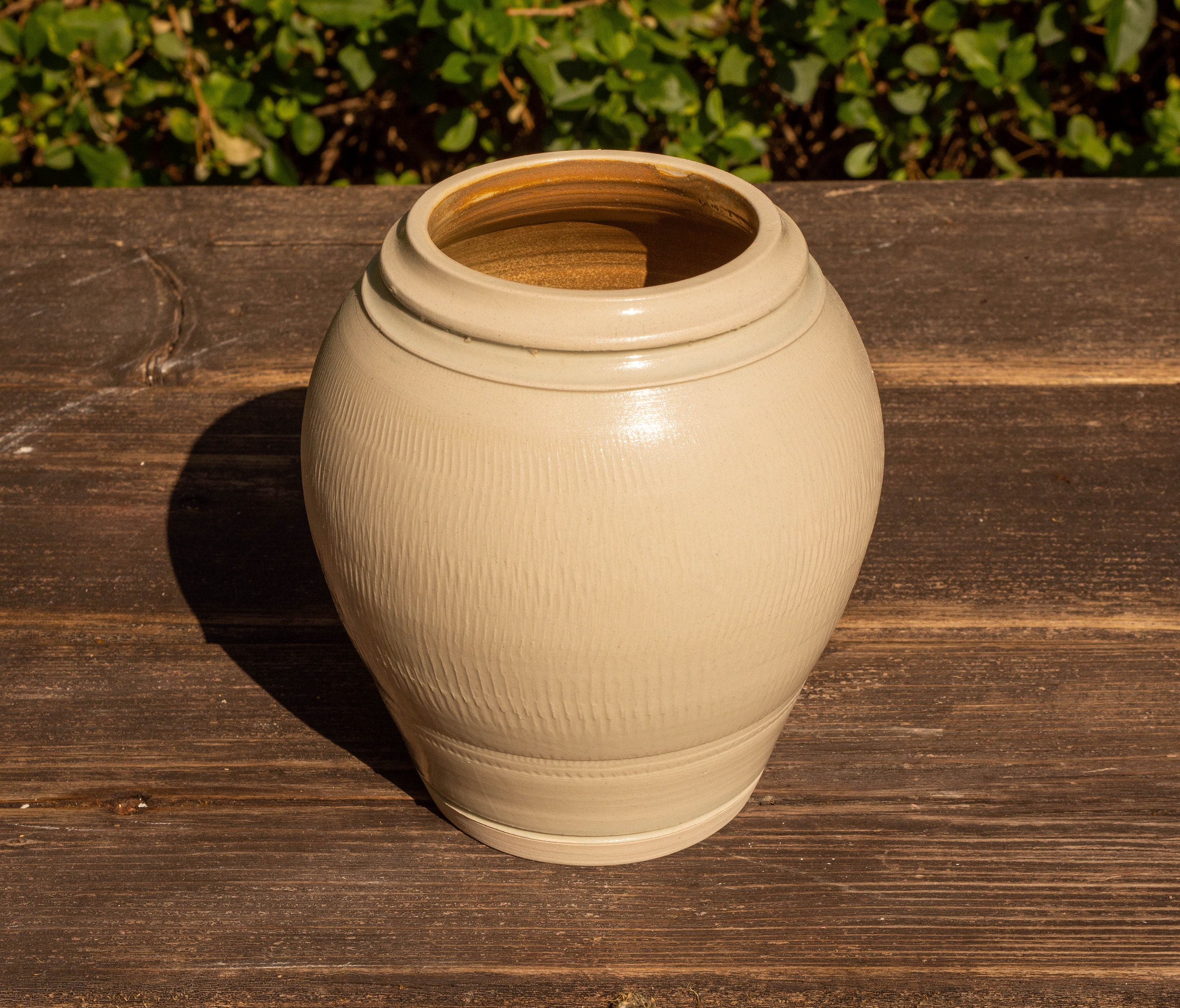 Lidded Pot Handmade on the Wheel, Thrown Stoneware Jar, Palest Blue ...