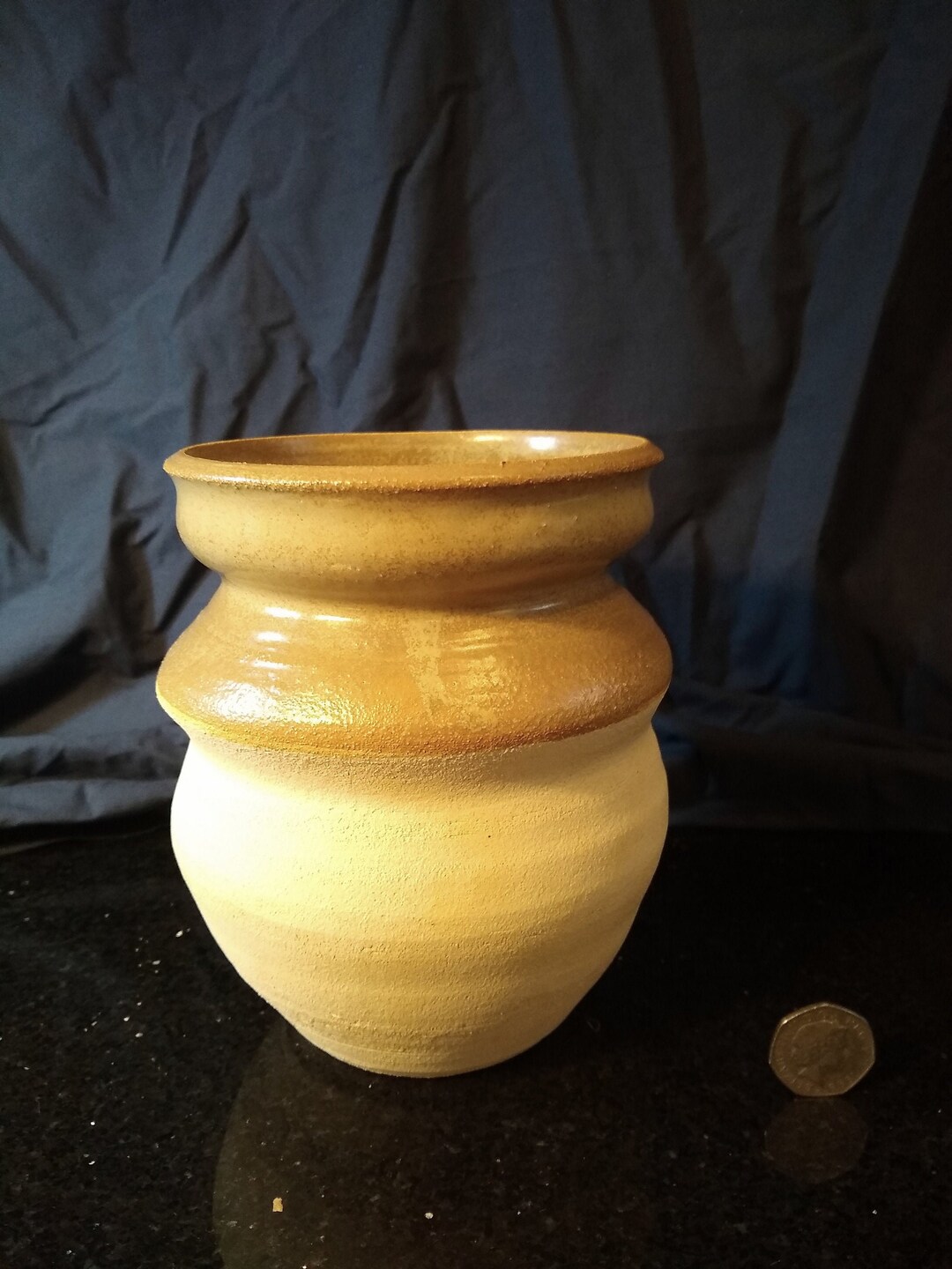 Hand Made Vase , Hand Thrown Pottery Stoneware Vase With Topaz Glaze ...