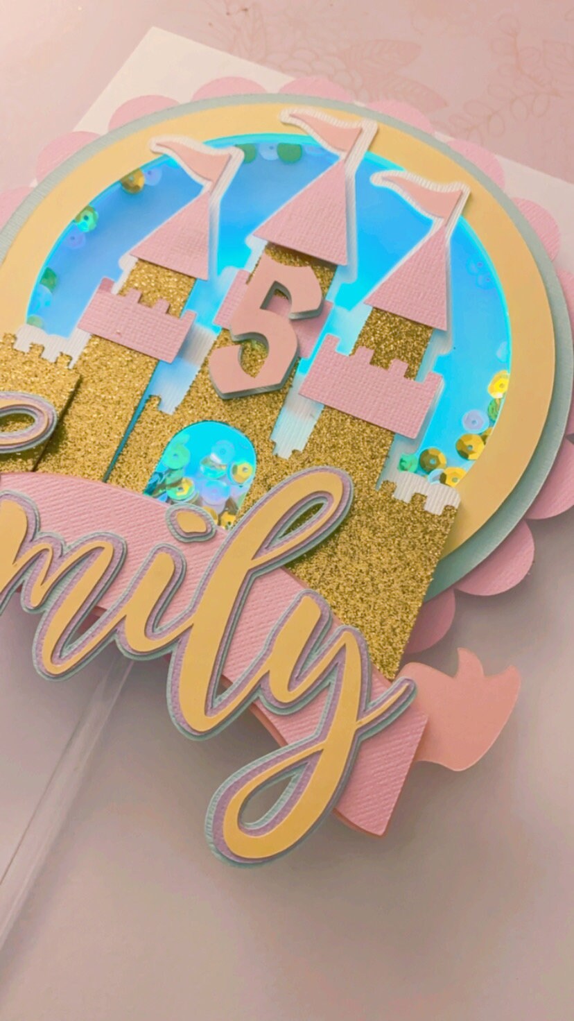Princess Castle cake Topper with LED light Cake Topper | Etsy
