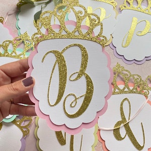Princess Birthday Banner Crown Banner Princess Garland Princess ...