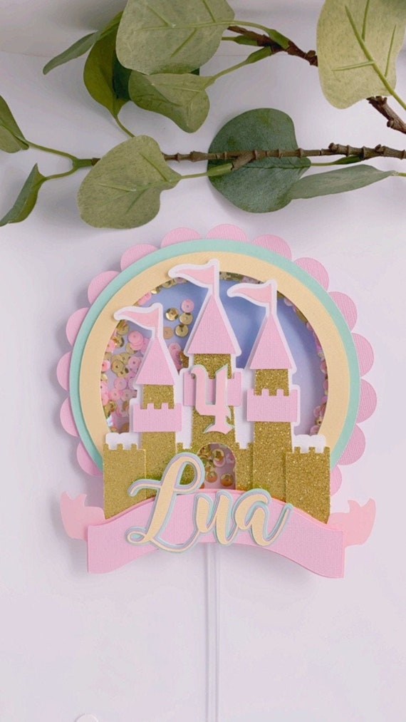 Princess Castle cake Topper with LED light Cake Topper | Etsy