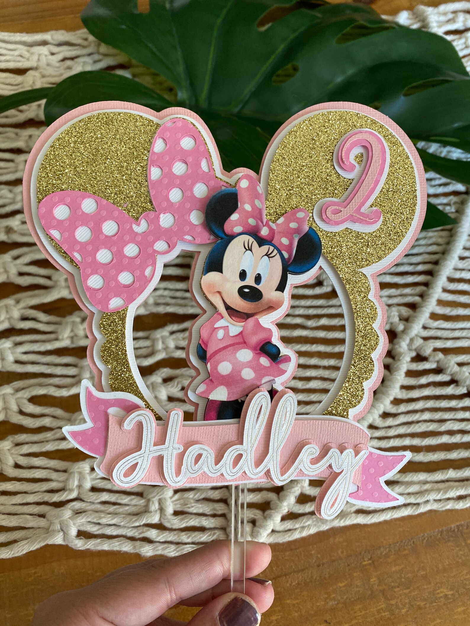 Inspired Minnie Mouse Cake Topper 3D Cake Topper | Etsy