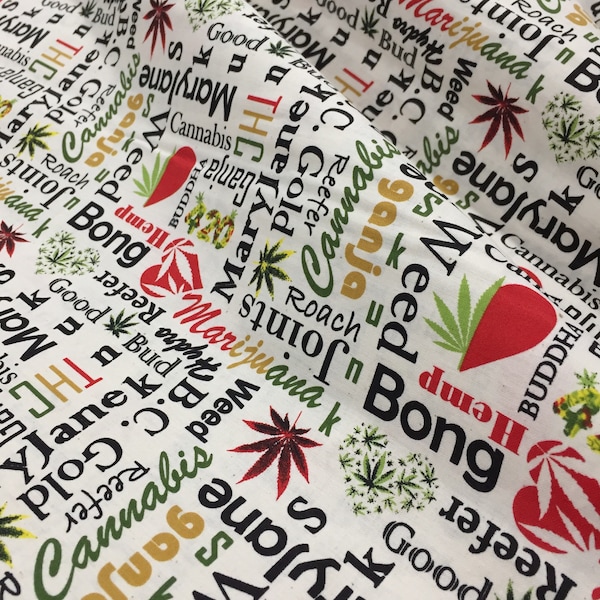Marijuana Fabric - Etsy