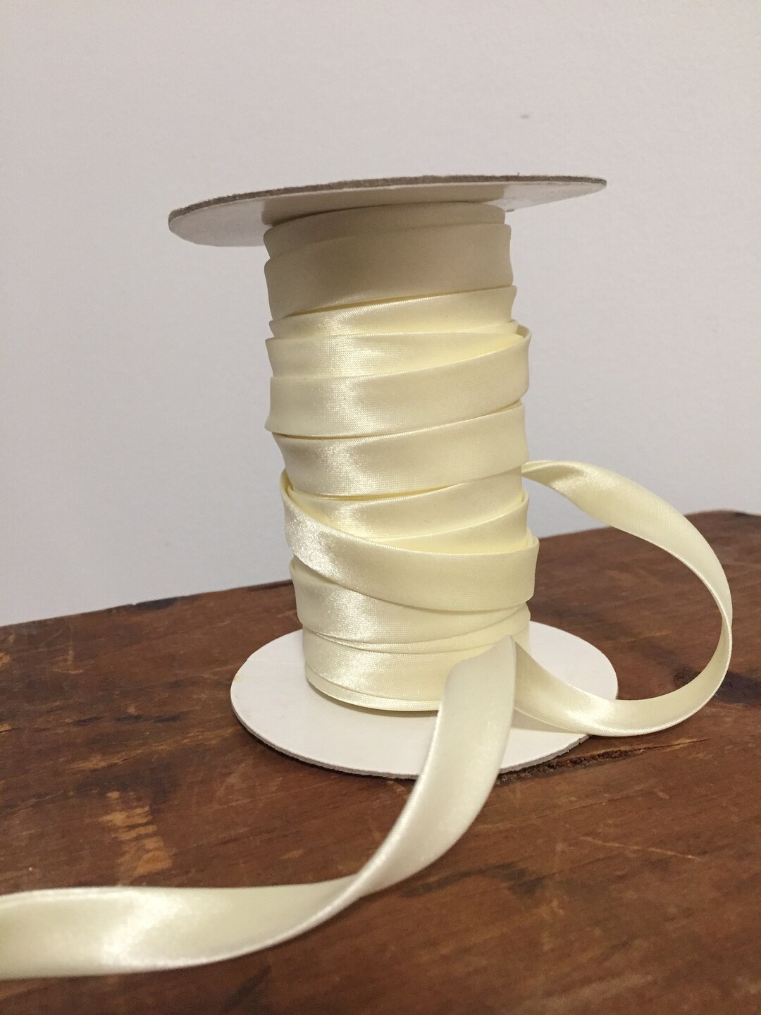 13mm Ivory Double Fold Satin Bias Binding, 1/2 Satin Bias Tape, Beige ...