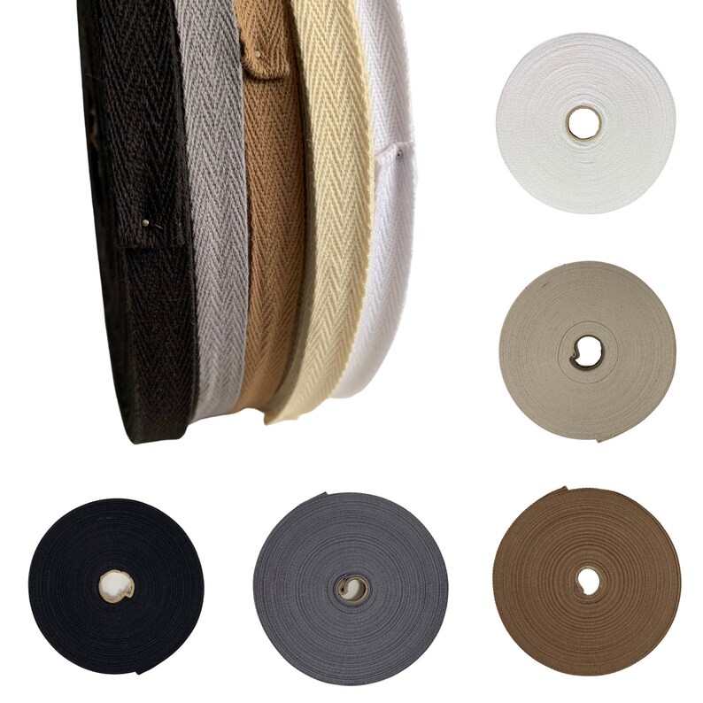 1/2 Cotton Twill Tape Herringbone Twill by the Yard - Etsy UK