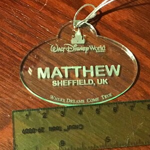 Disney Cast Member Name Tag Ornament, Personalised - Etsy New Zealand
