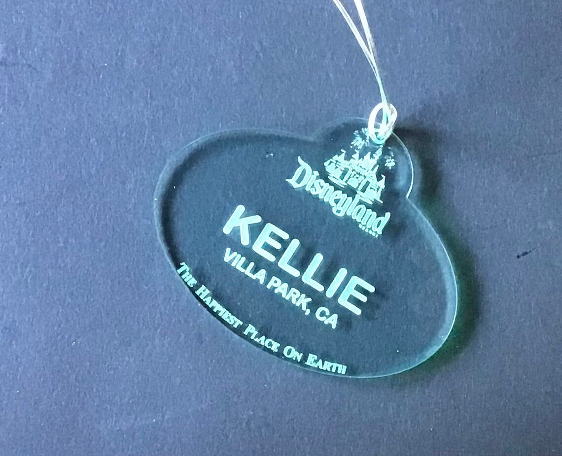 Disney Cast Member Name Tag Ornament Personalised | Etsy New Zealand