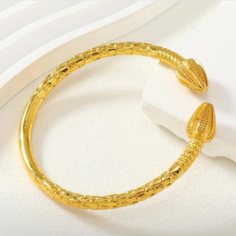 24k Gold Bangle Mens - Etsy