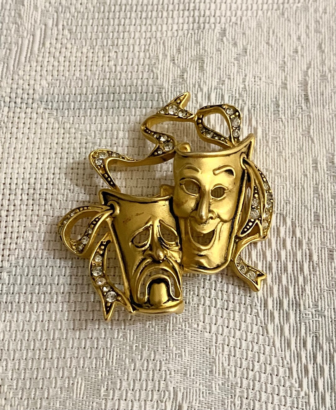 Bob Mackie Signed Brooch, Comedy Tragedy Brooch / Pin - Etsy