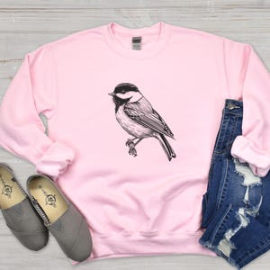 Chickadee Sweatshirt Bird Pullover Crewneck, Birding Gear, Birdwatcher ...