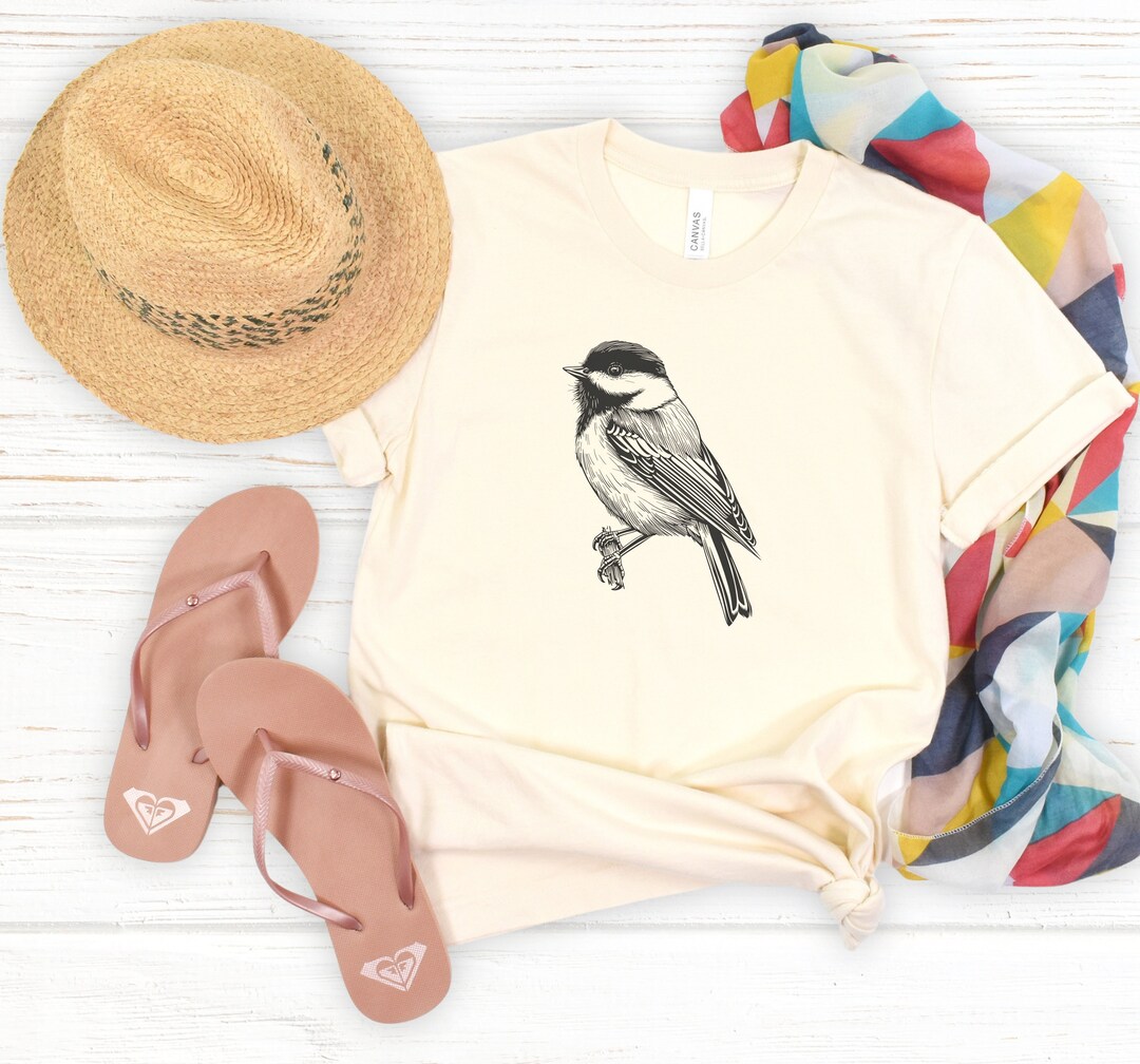 Chickadee T-shirt, Gift for Birdwatcher & Birder Shirt, Perfect Birding ...