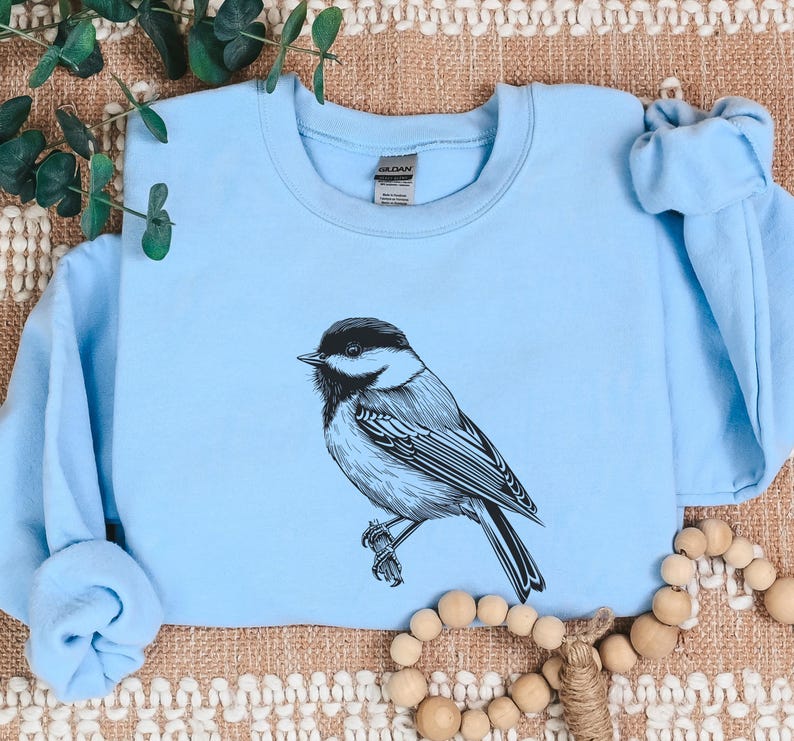 Chickadee Sweatshirt Bird Pullover Crewneck, Birding Gear, Birdwatcher ...
