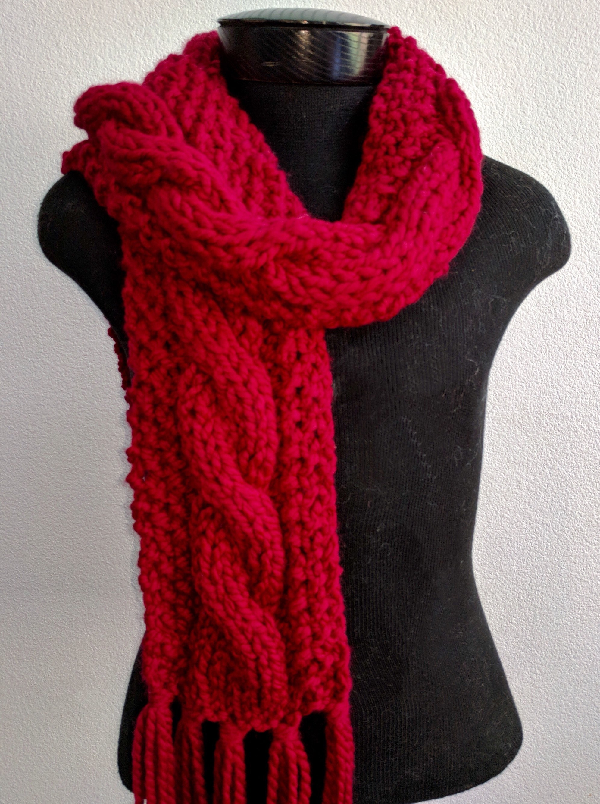 Cable Knit Scarf - Etsy