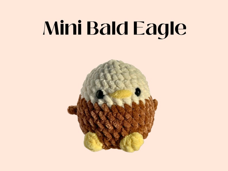 Mini Bald Eagle Crochet Plushie - Etsy