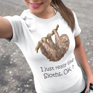 Sloth Shirt Girl Sloth Shirt for Girls Sloth Tee Shirt for - Etsy