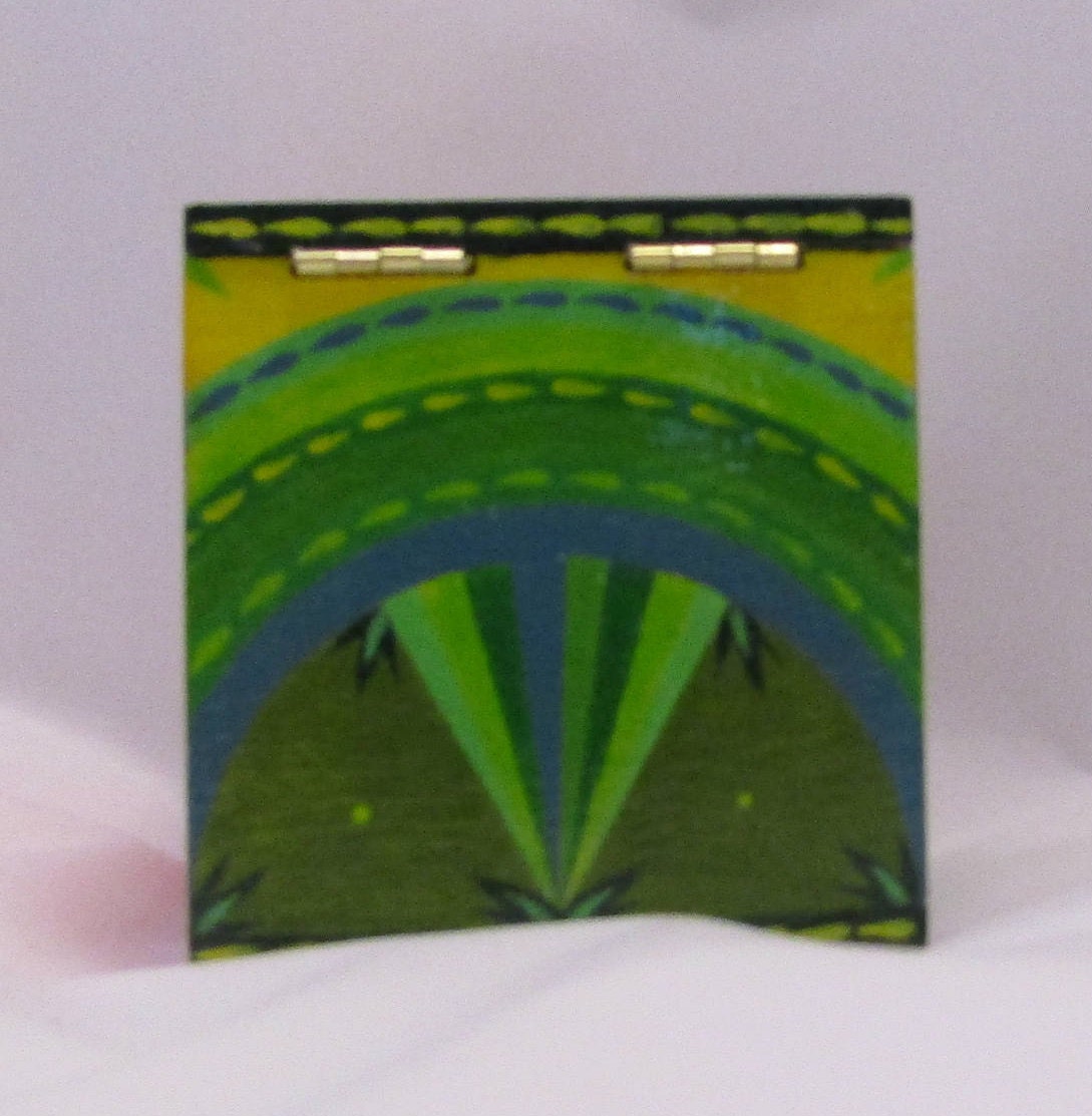Hand Painted Wooden Cube Box - Etsy