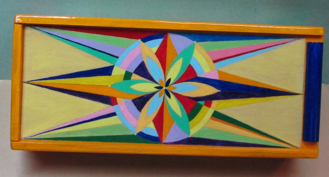 Hand Painted Wooden Pencil Case - Etsy