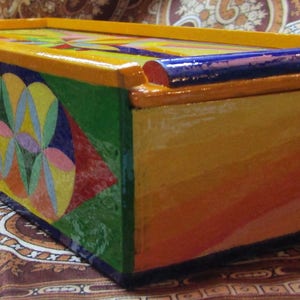 Hand Painted Wooden Pencil Case - Etsy