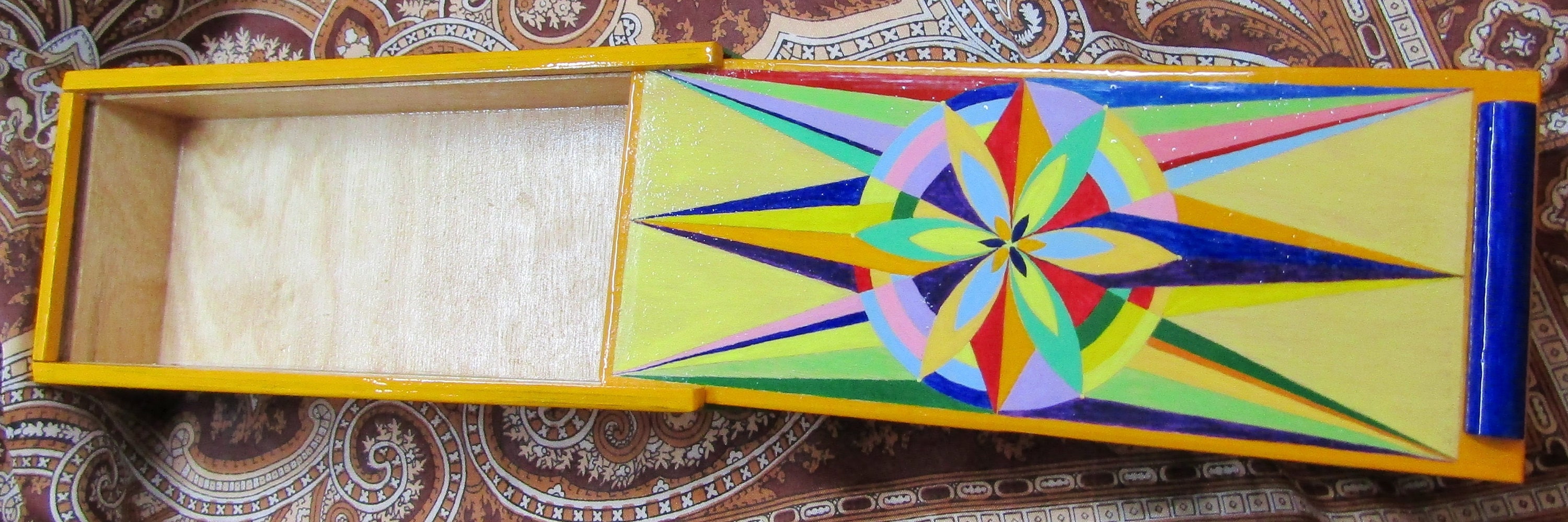 Hand Painted Wooden Pencil Case - Etsy
