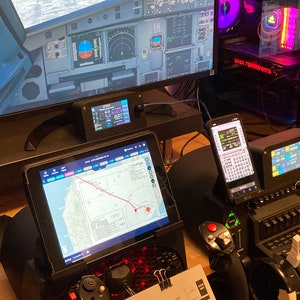Premium Tablet & Phone Flight Simulator Stand - Honeycomb Alpha, Bravo ...