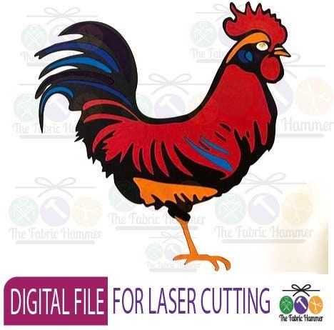Rooster Laser Cut File, Digital File Svg Dxf Eps Ai, DIY Home Decor ...