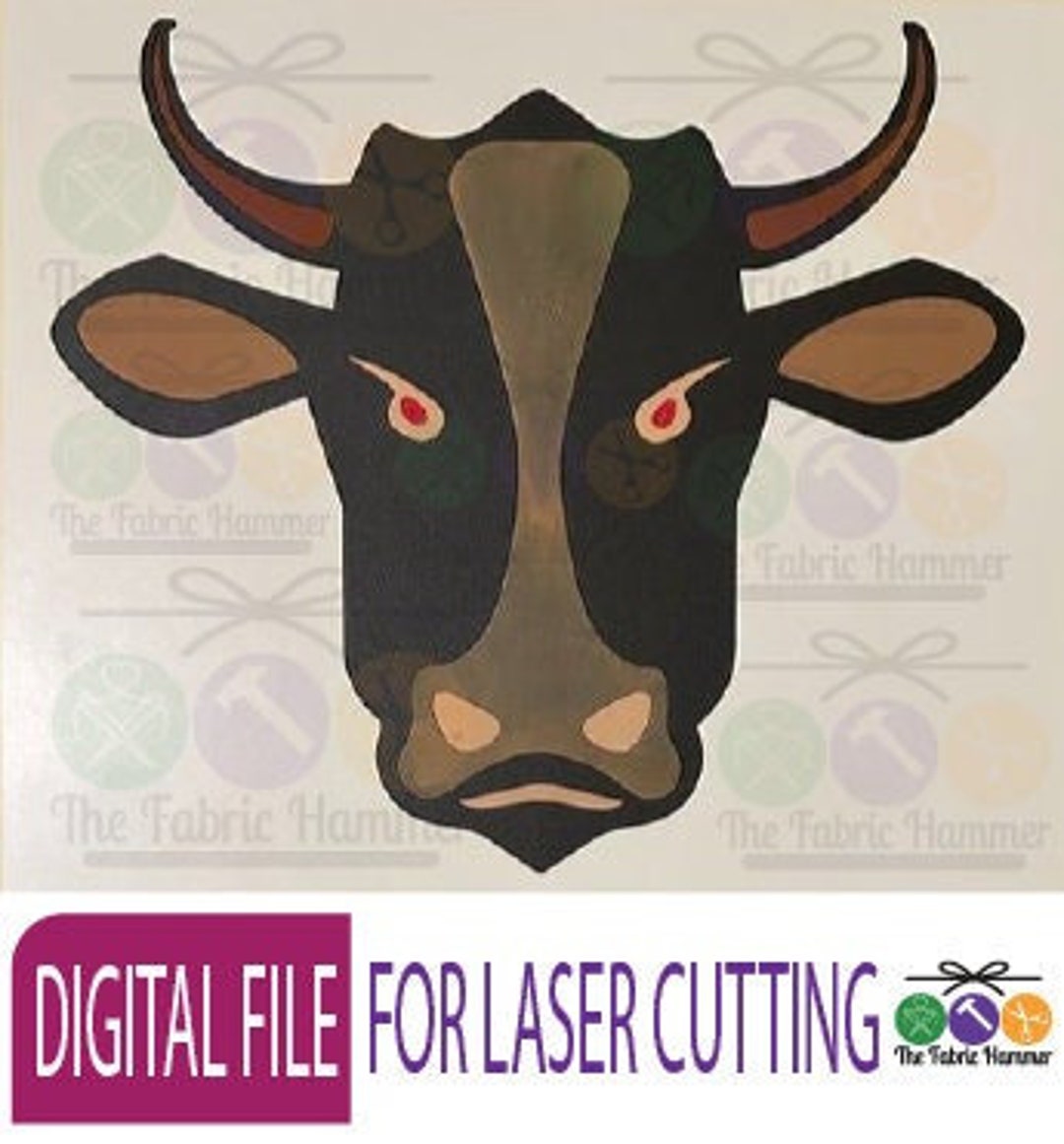 Bull Laser Cut File Digital File Svg Dxf Eps Ai DIY Home - Etsy