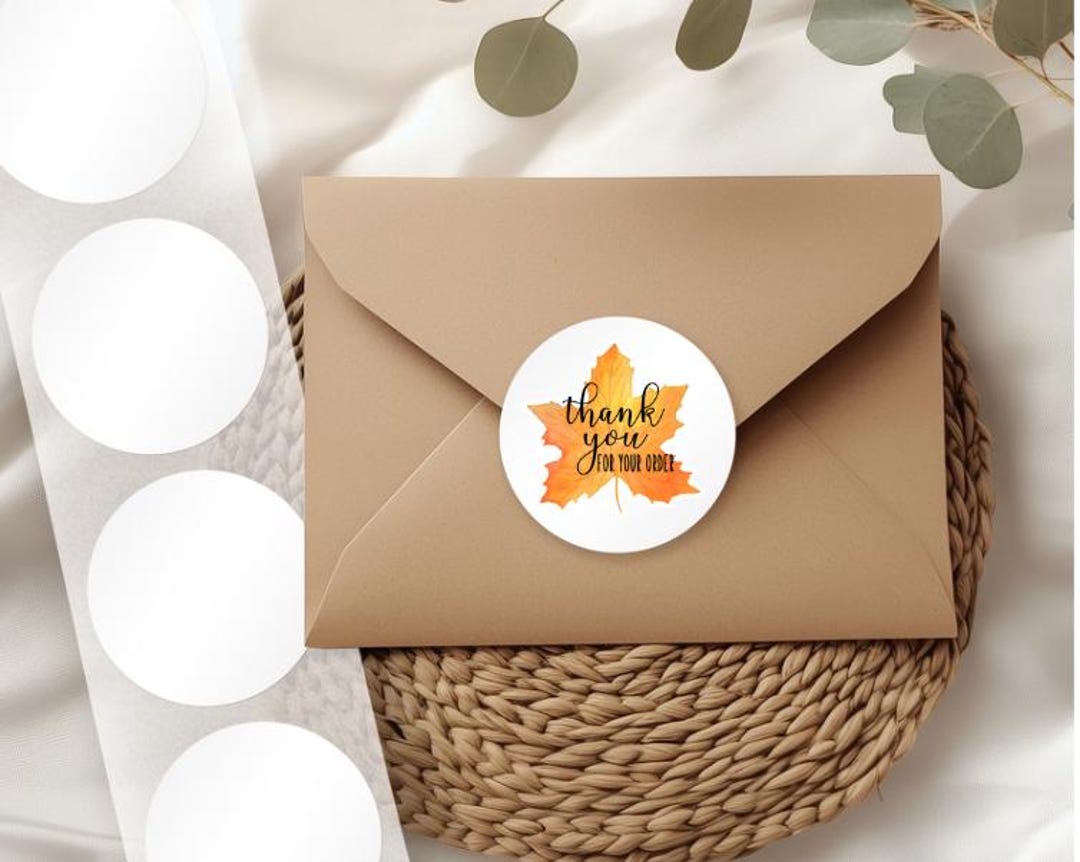 Fall Shipping Label Stickers PNG | Small Business Labels | Thank You ...