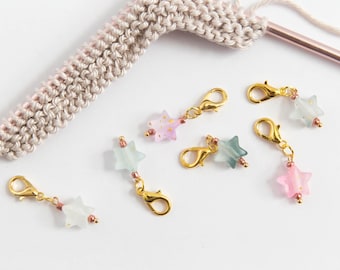 Set of 3 Progress Keepers Jelly Flower Stitch Markers Crochet Gift Knitting Gift Accessories for ...