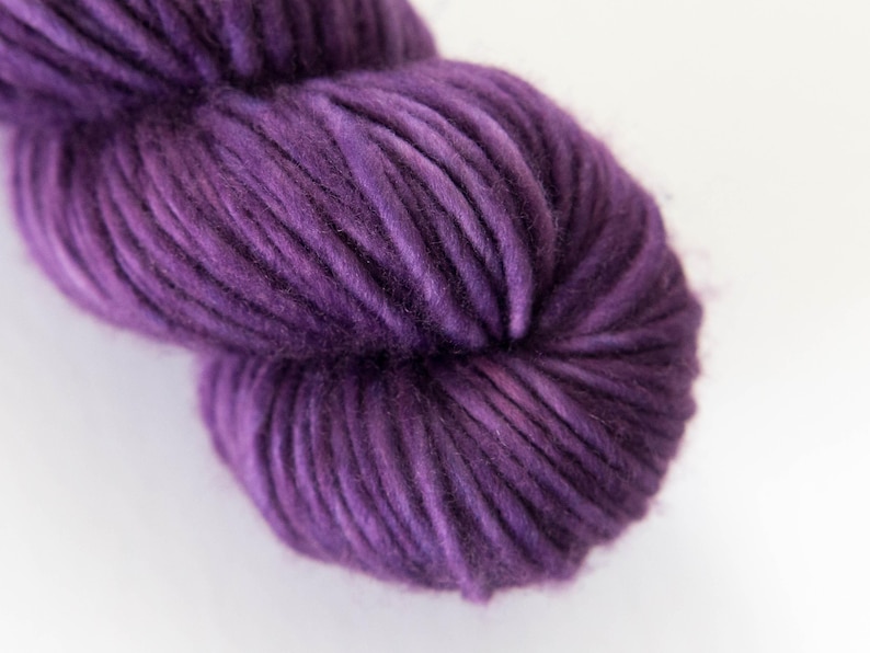 Chunky Superwash Merino Single Ply Yarn Hand Dyed Bulky Yarn Thick ...
