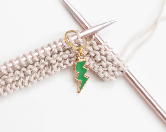 Stitch Markers Progress Keepers SET of 8 Lightning Bolt Stitch Markers ...
