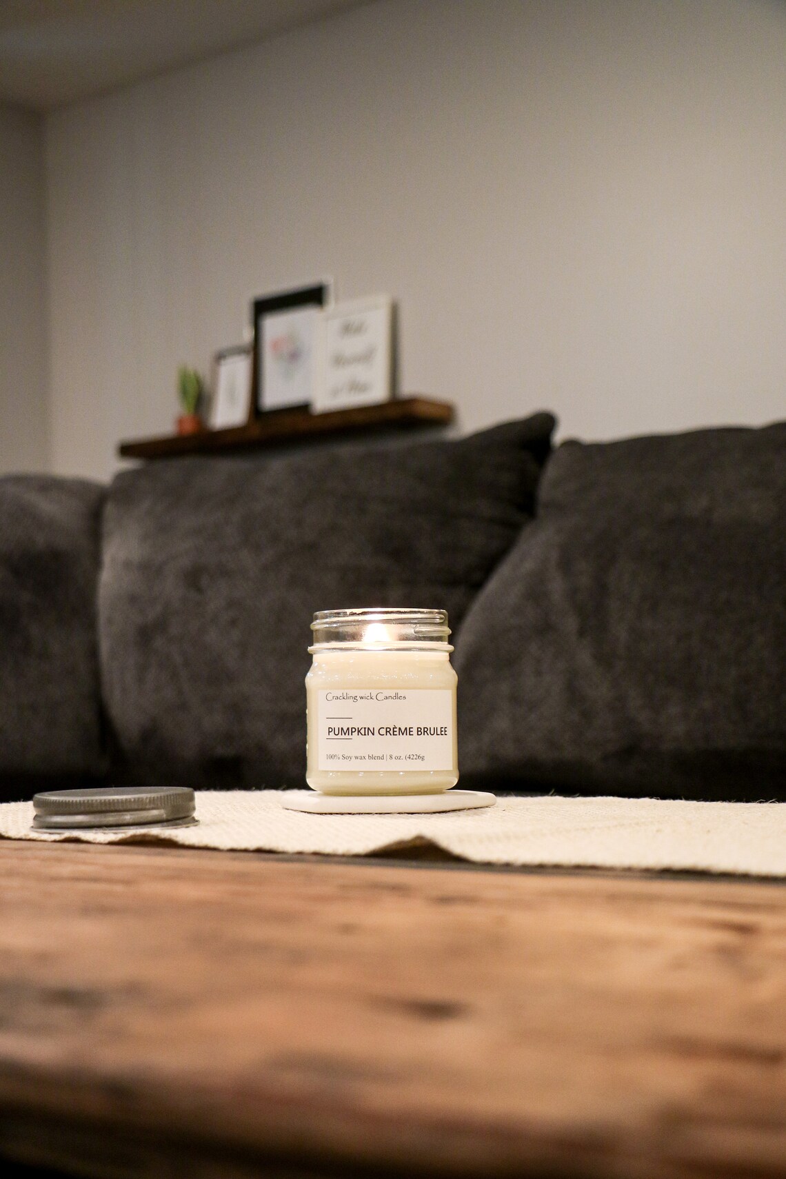 Crackling Wick Candle, Soy Candle, Farmhouse Candle, Wooden Wick Candle ...