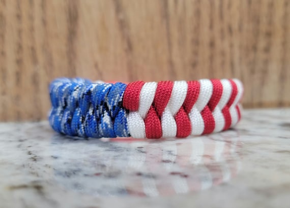 American Flag Fishtail Paracord Bracelet - Etsy
