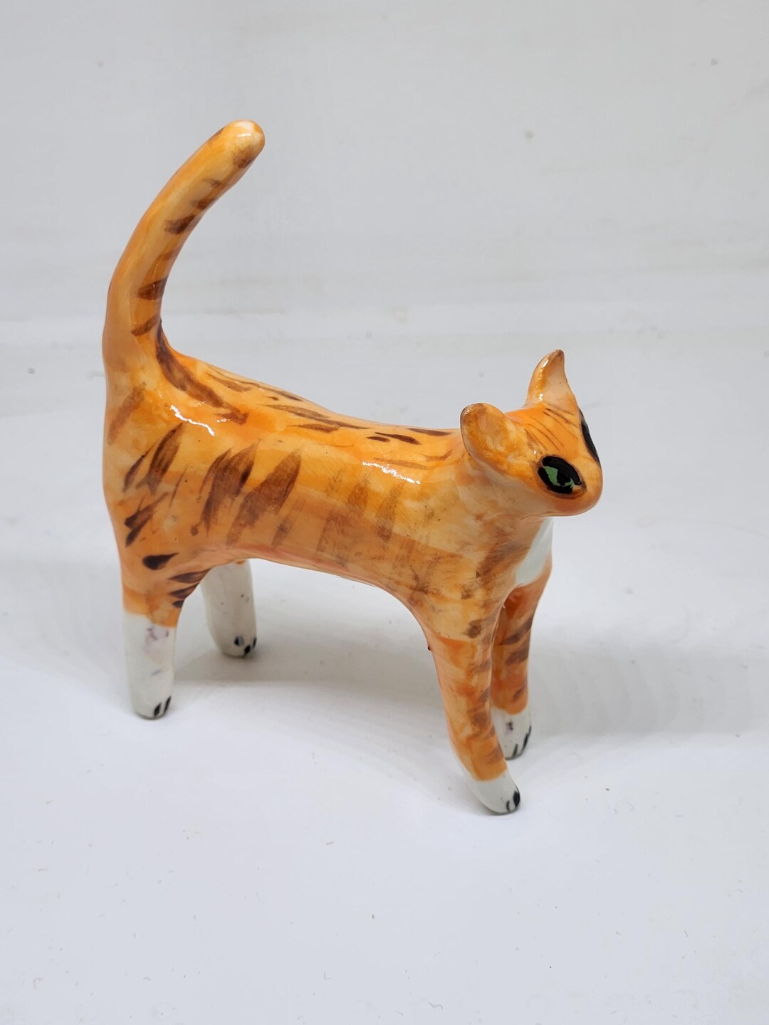 Handmade Ginger Cat Figure, Orange Tabby, Marmalade Cat - Etsy