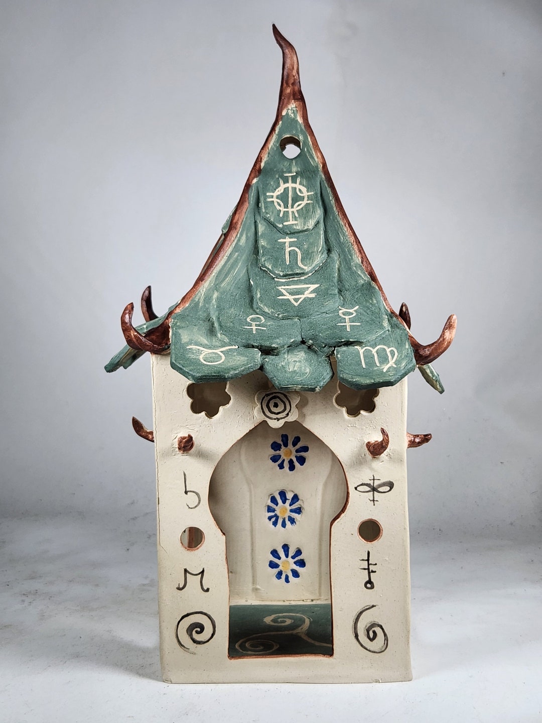 Wiccan, Astrological, Magick Shrine, Handmade in High Fire Stoneware ...