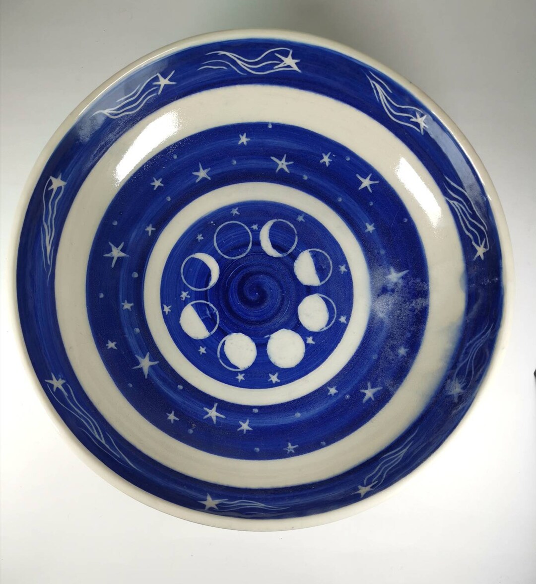 Moon Phase Handmade Stoneware Serving Bowl - Etsy