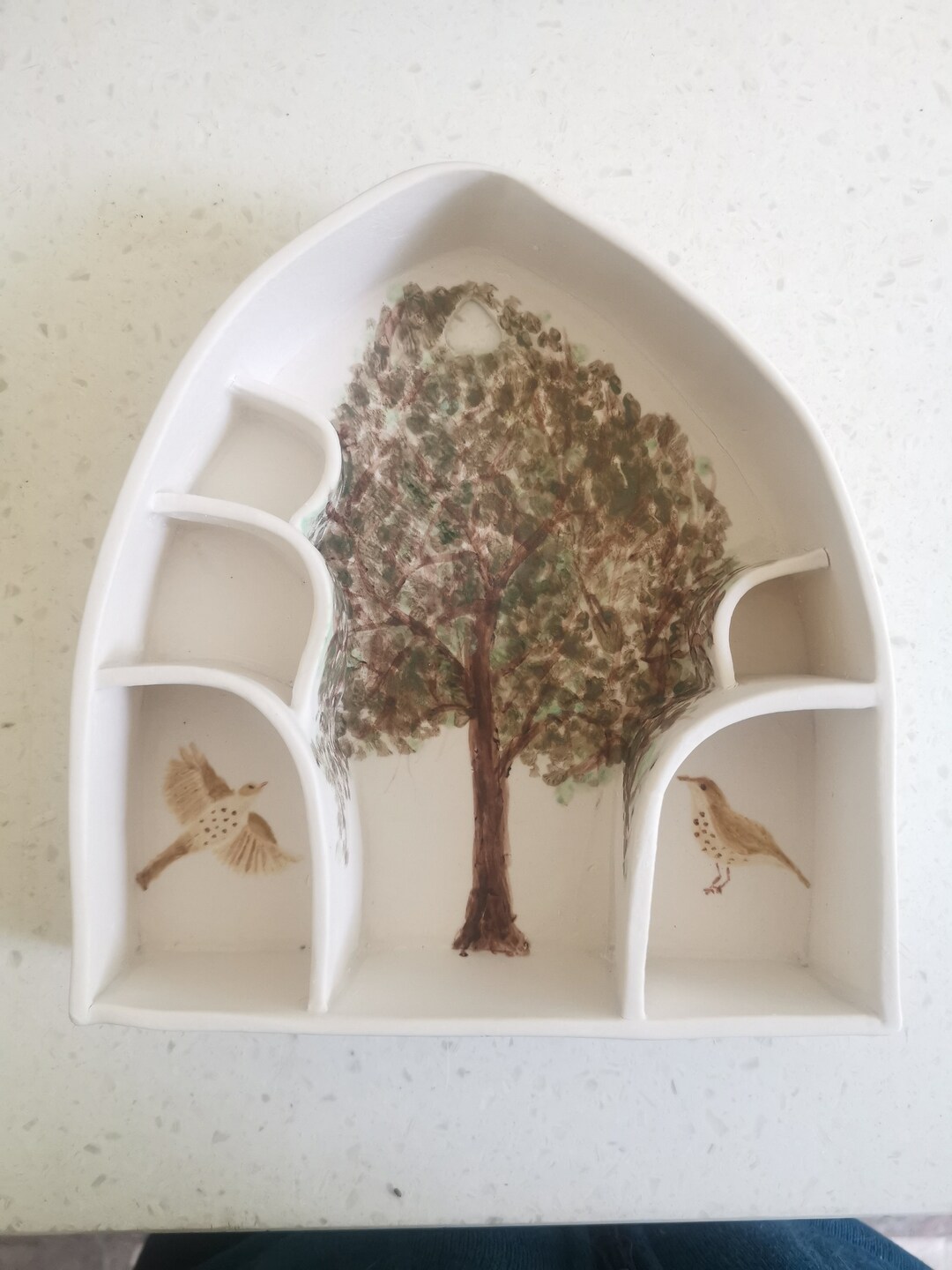 Tree Shrine. Handpainted Imagination Window, Handmade Porcelain Shrine ...