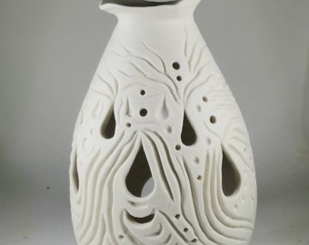 Pottery Luminary | Etsy