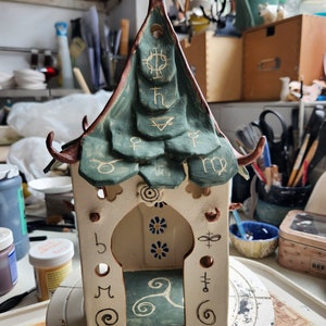 Wiccan, Astrological, Magick Shrine, Handmade in High Fire Stoneware ...