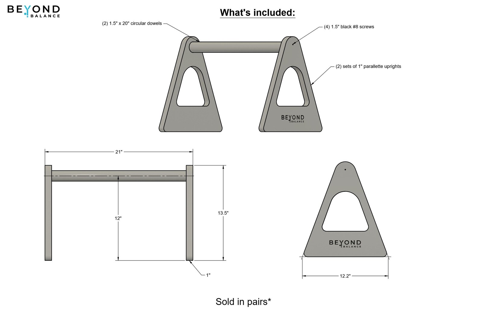 Wood Parallettes Push-up Bar Dip Station | Handstands Planche Push-ups ...
