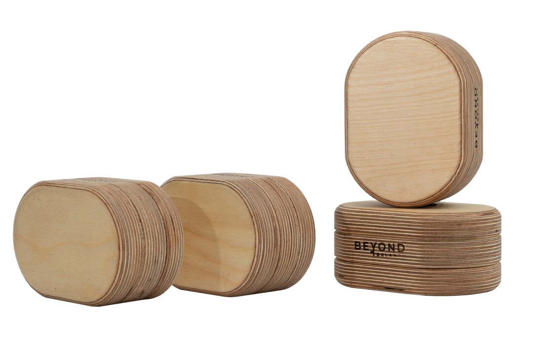 Oval Wood Handstand Blocks for Hand Stands, Yoga, Inversions, Crossfit ...